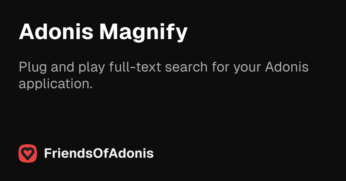 Typesense | Friends Of Adonis