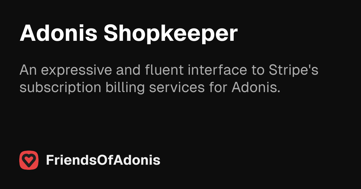Subscriptions | Friends Of Adonis